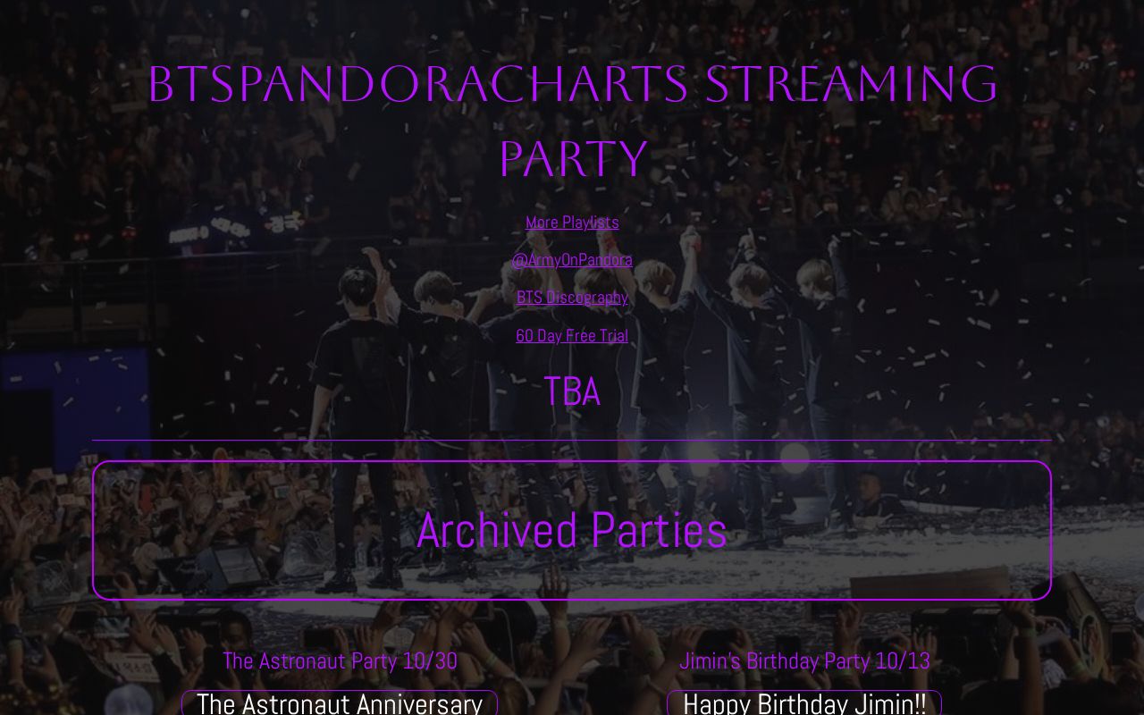BTSPandoraCharts Streaming Party